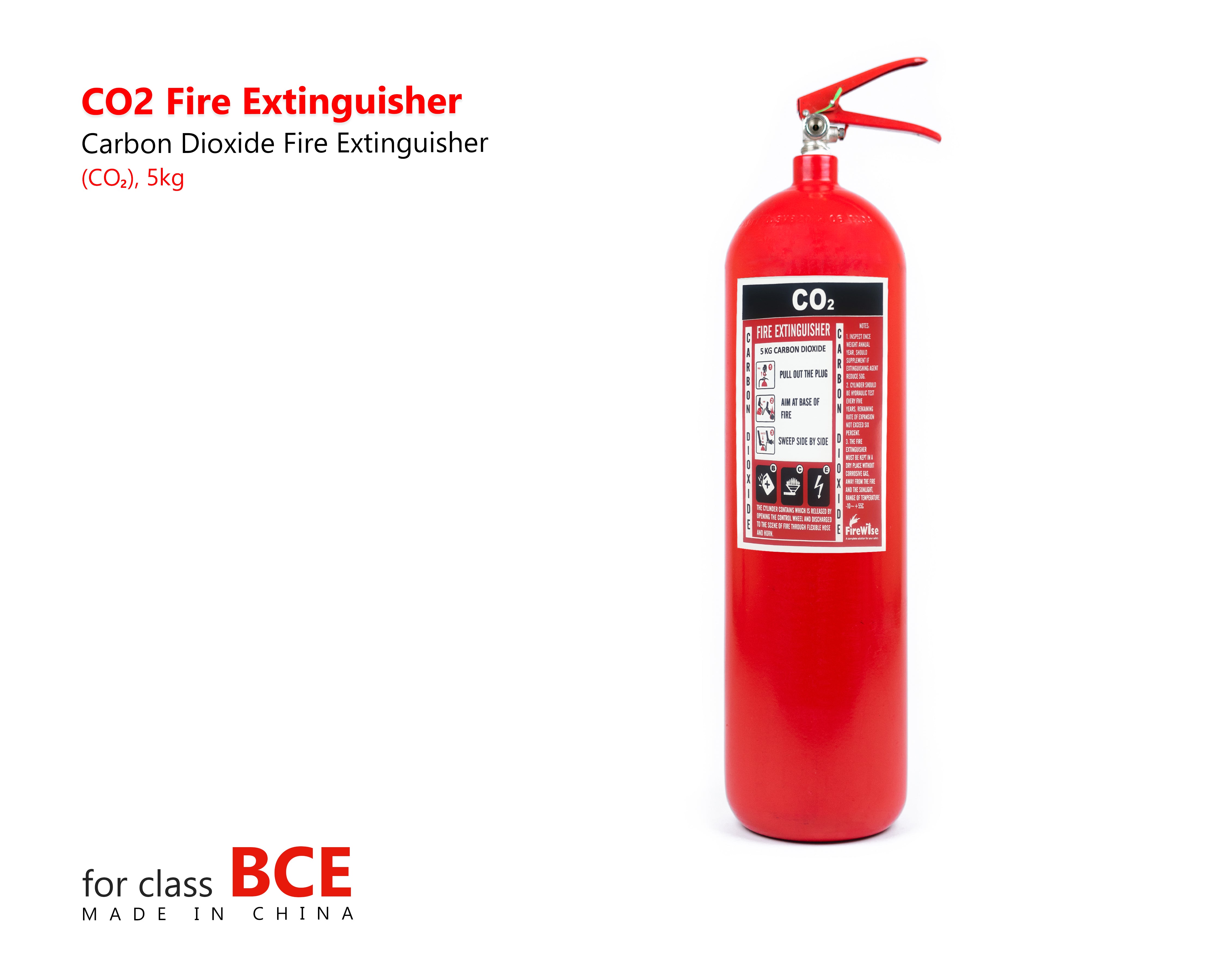 Carbon Dioxide Fire Extinguisher (CO2), 5kg – Safe-T