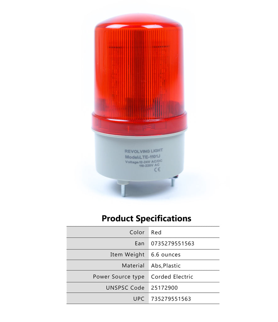 LED Revolving Warning Light + Buzzer – Safe-T