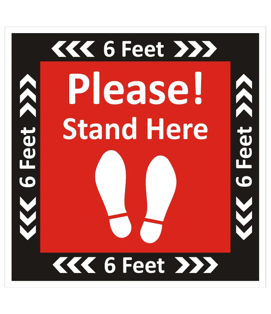 Please Stand Here Sign – Safe-T