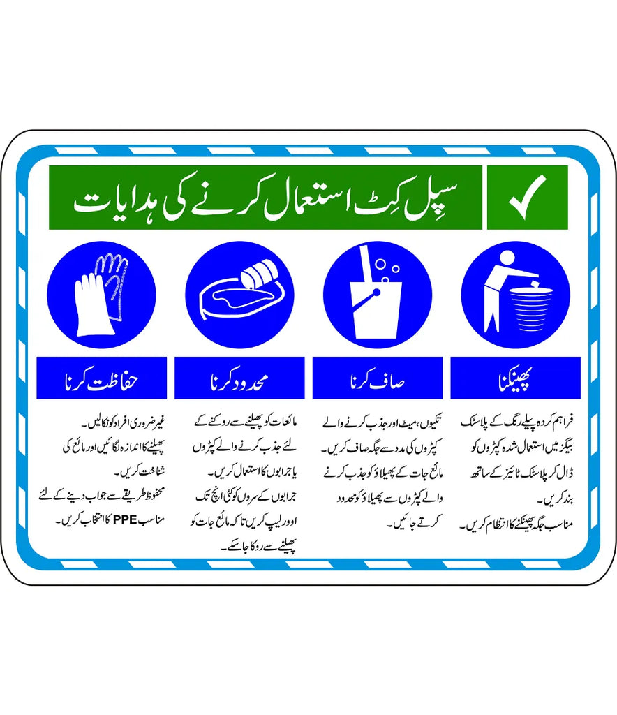 Instructions of Using Spill kit Sign – Safe-T