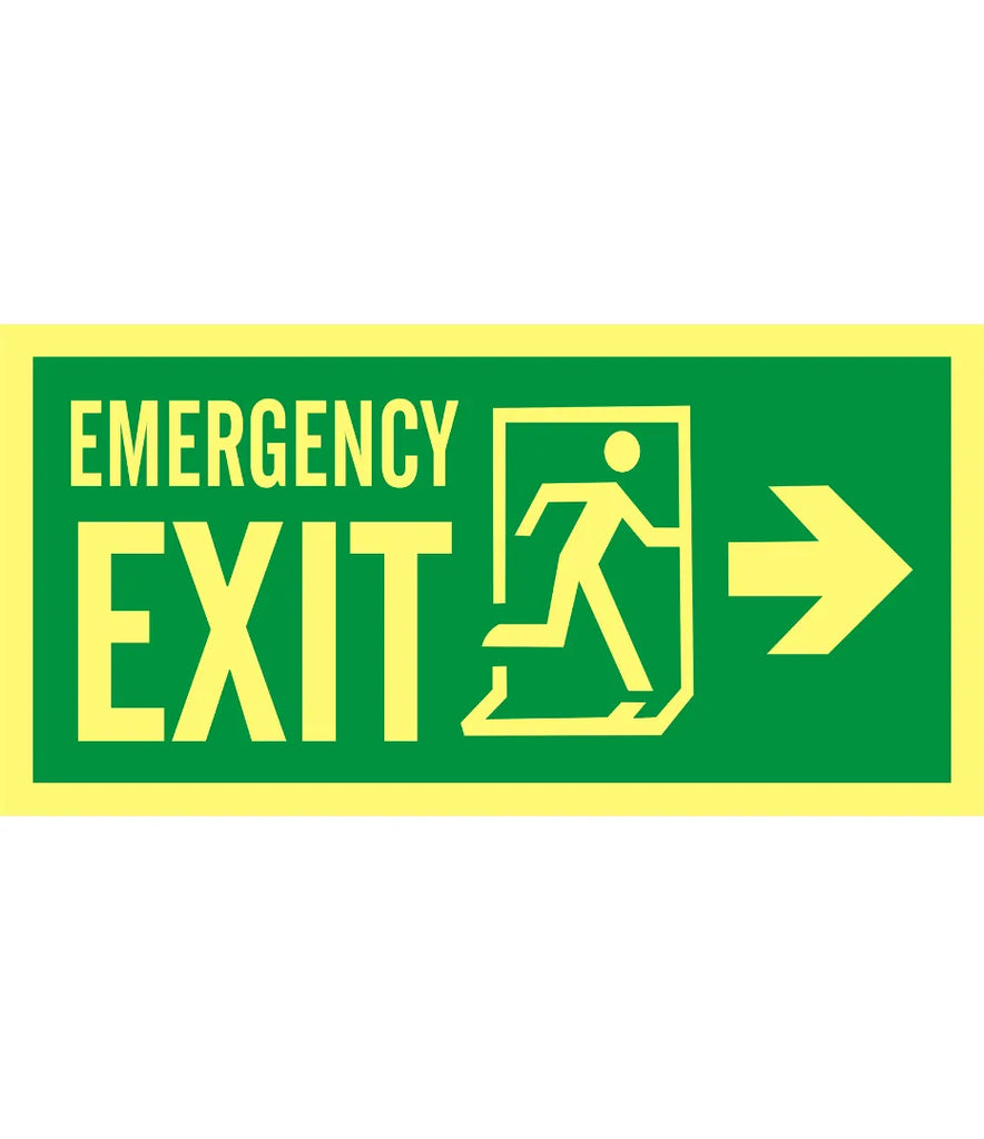Emergency Exit Right Arrow Sign – Safe-T
