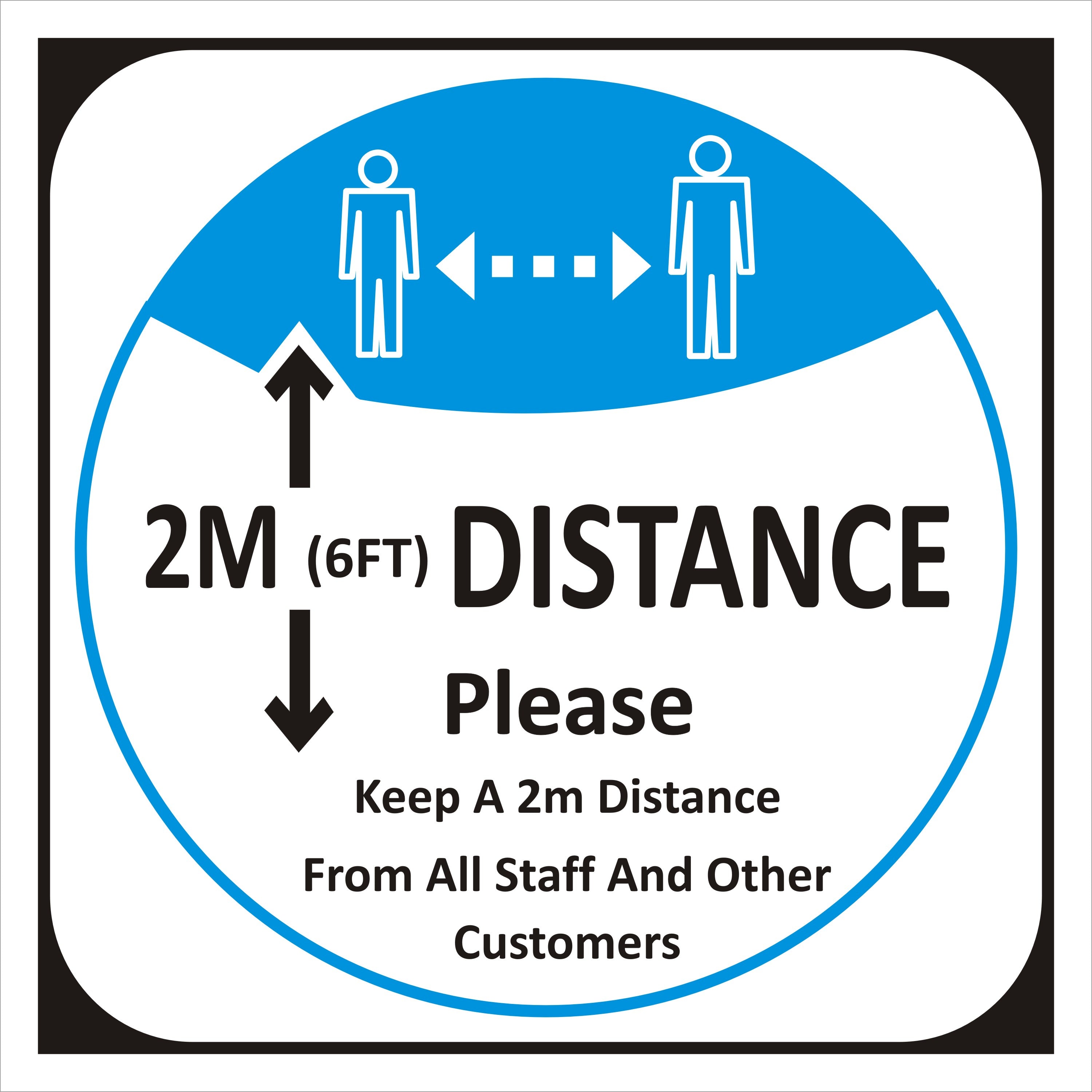 Keep 2M Distance Sign – Safe-T