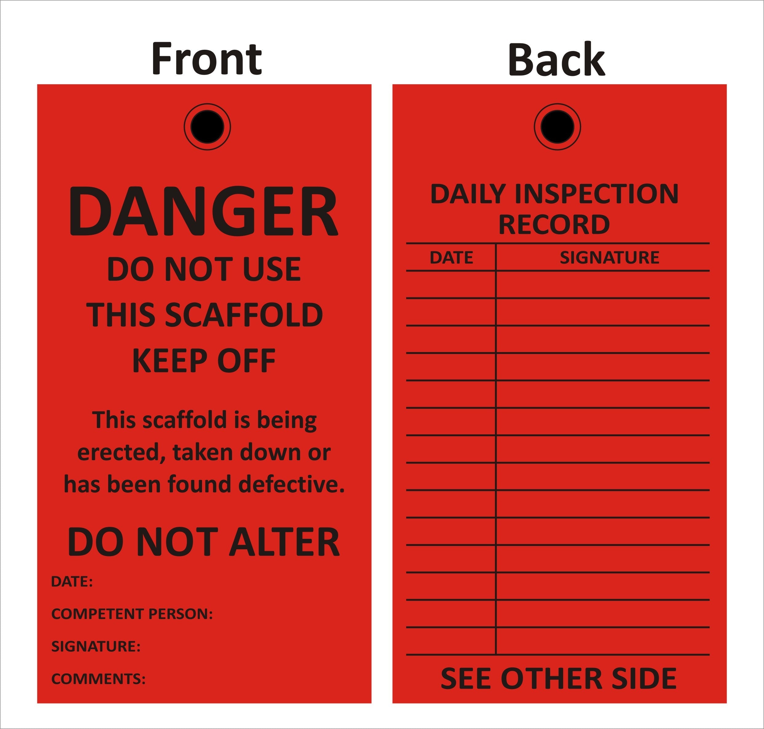 Do Not Use Scaffold Keep Off Sign – Safe-T