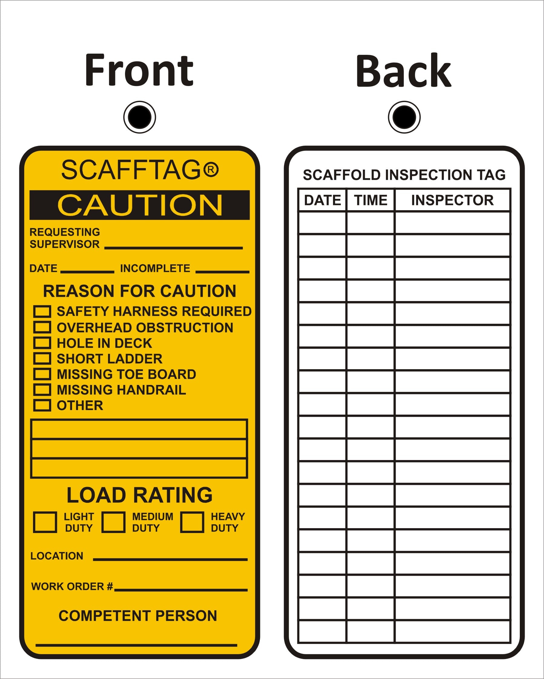 Scafftag Caution Sign – Safe-T